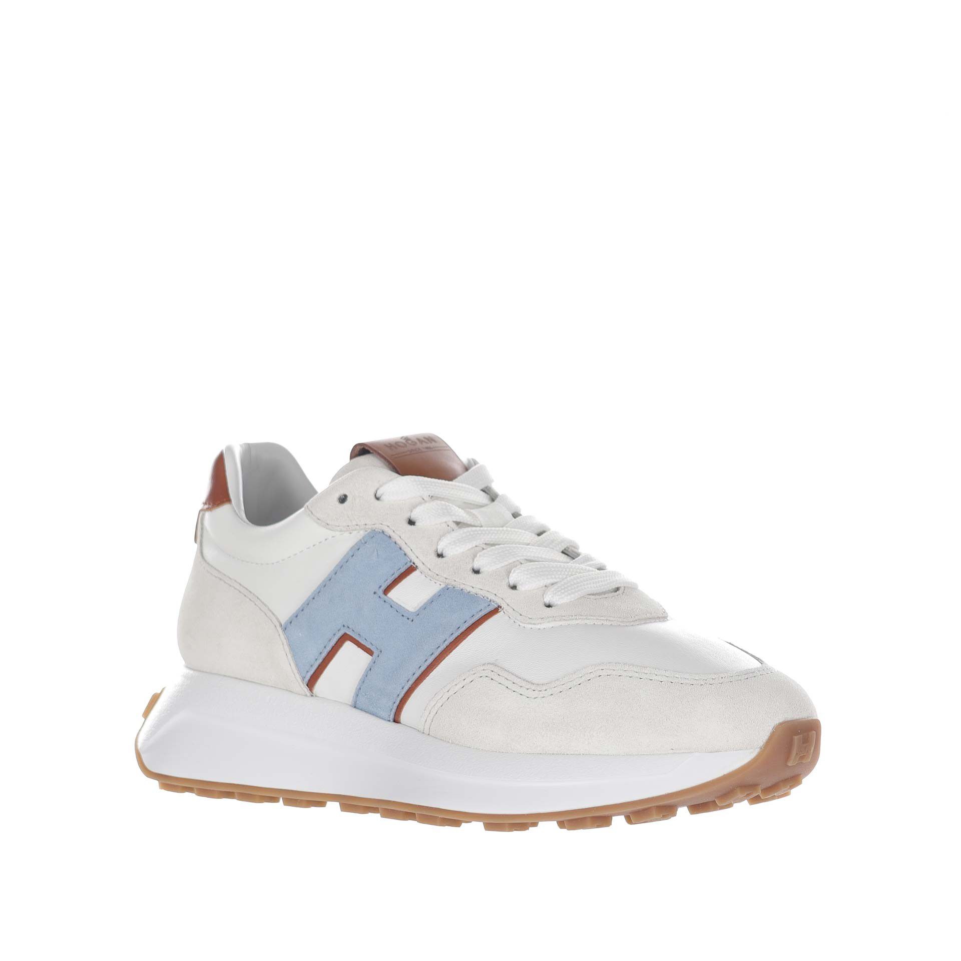 Hogan sneaker h641 in camoscio e nappa da donna